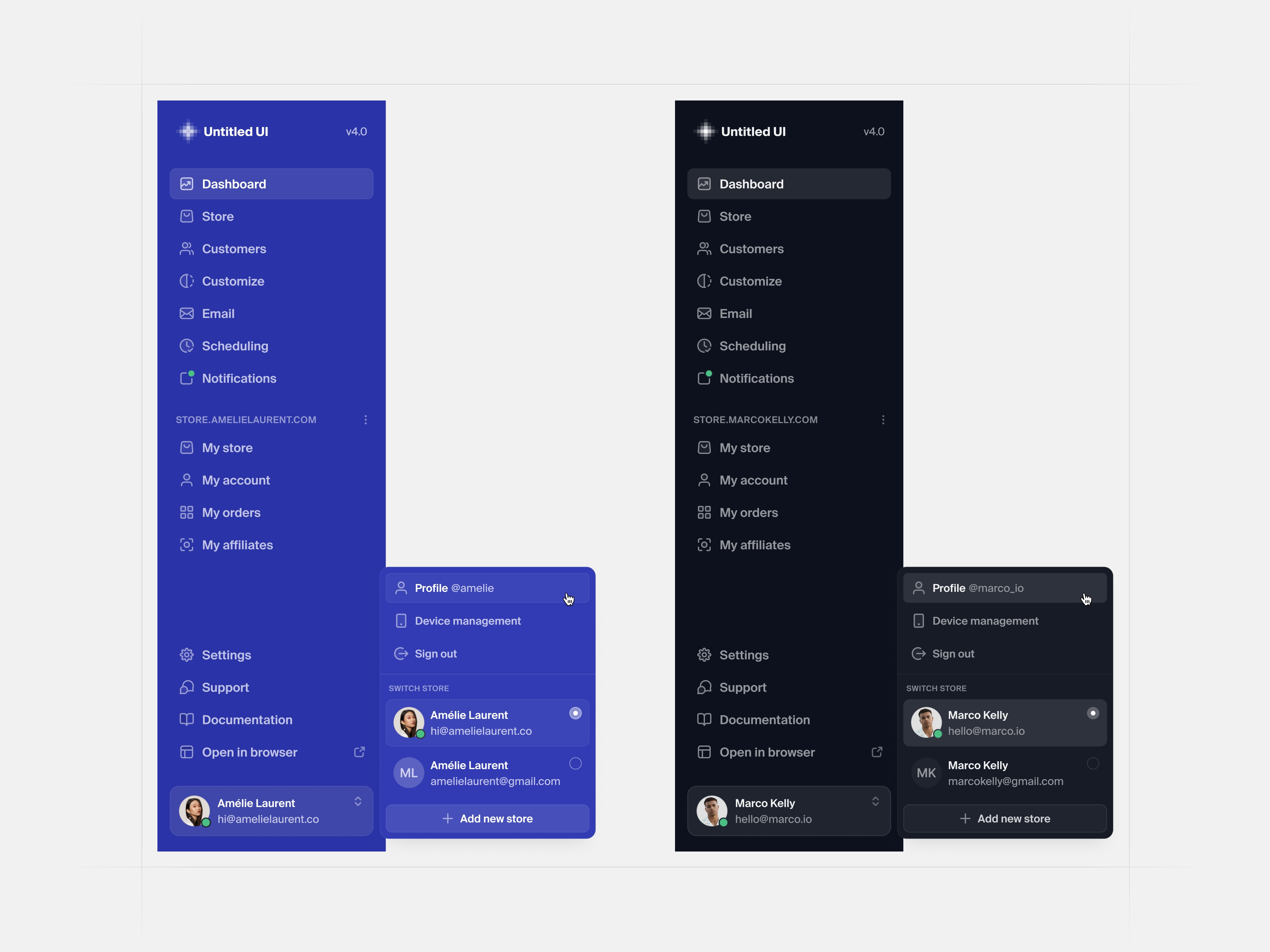 Minimal nav — Untitled UI by Jordan Hughes® on Dribbble