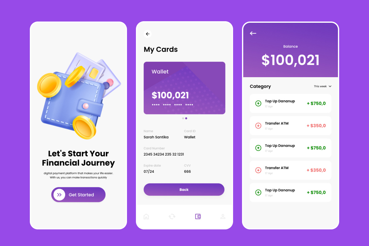 DigiPay - E-Wallet Mobile App by Twin Studio Design on Dribbble