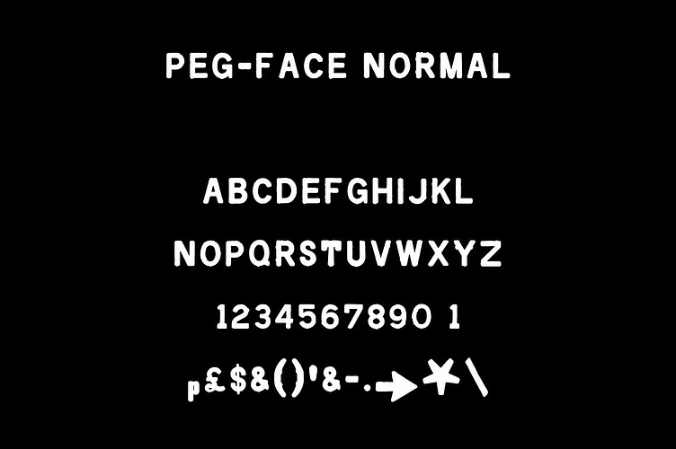 Peg-Face by Display Font on Dribbble