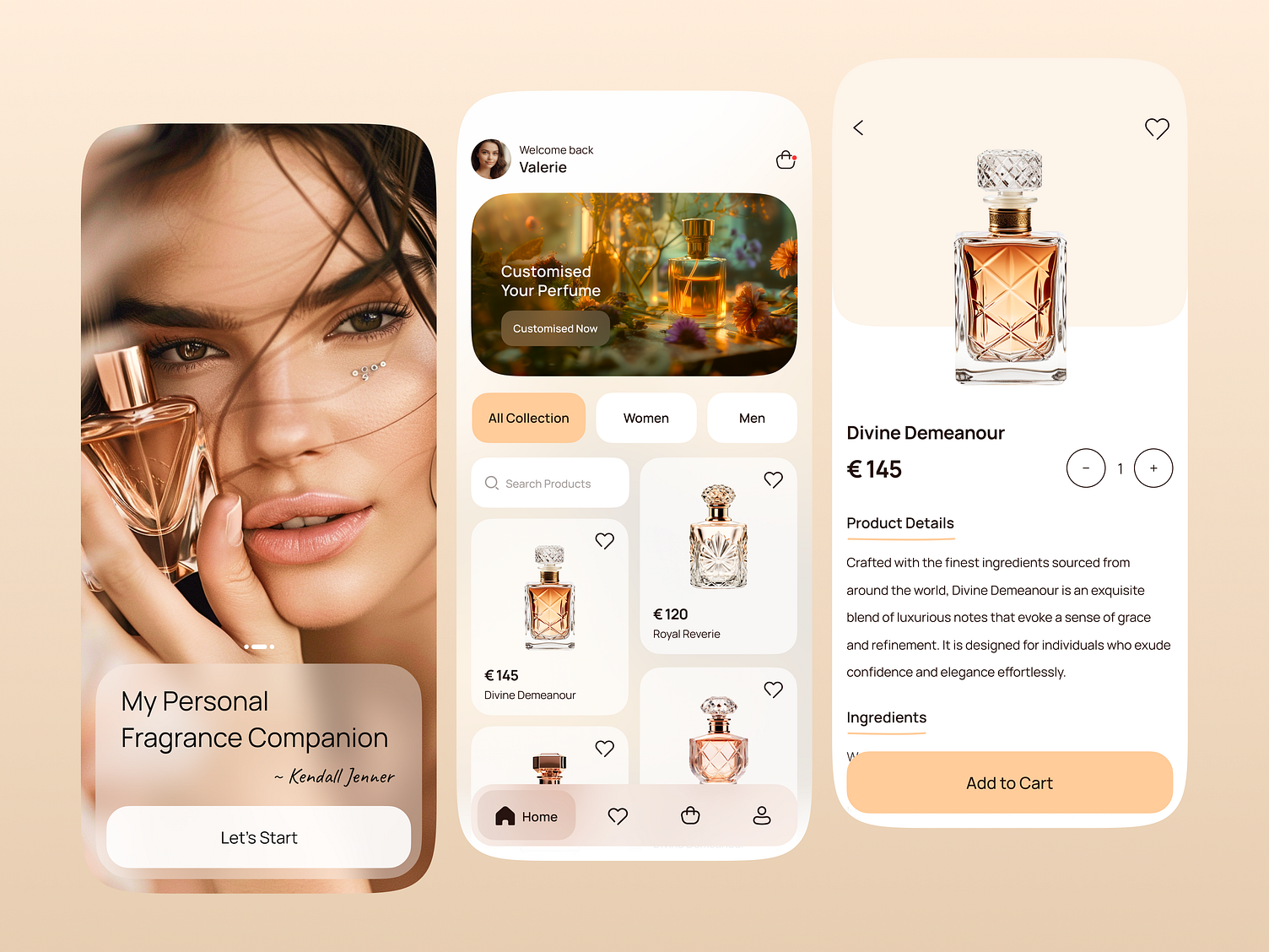 Perfume Mobile App by Kiran on Dribbble