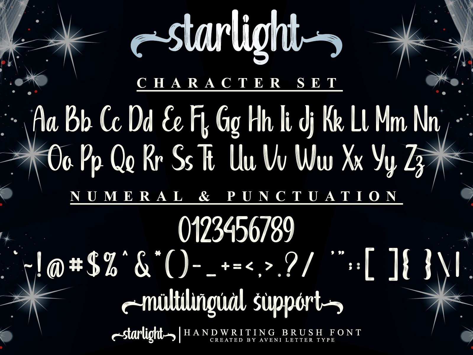 Starlight | Handwriting Font by Aveni Letter Type on Dribbble