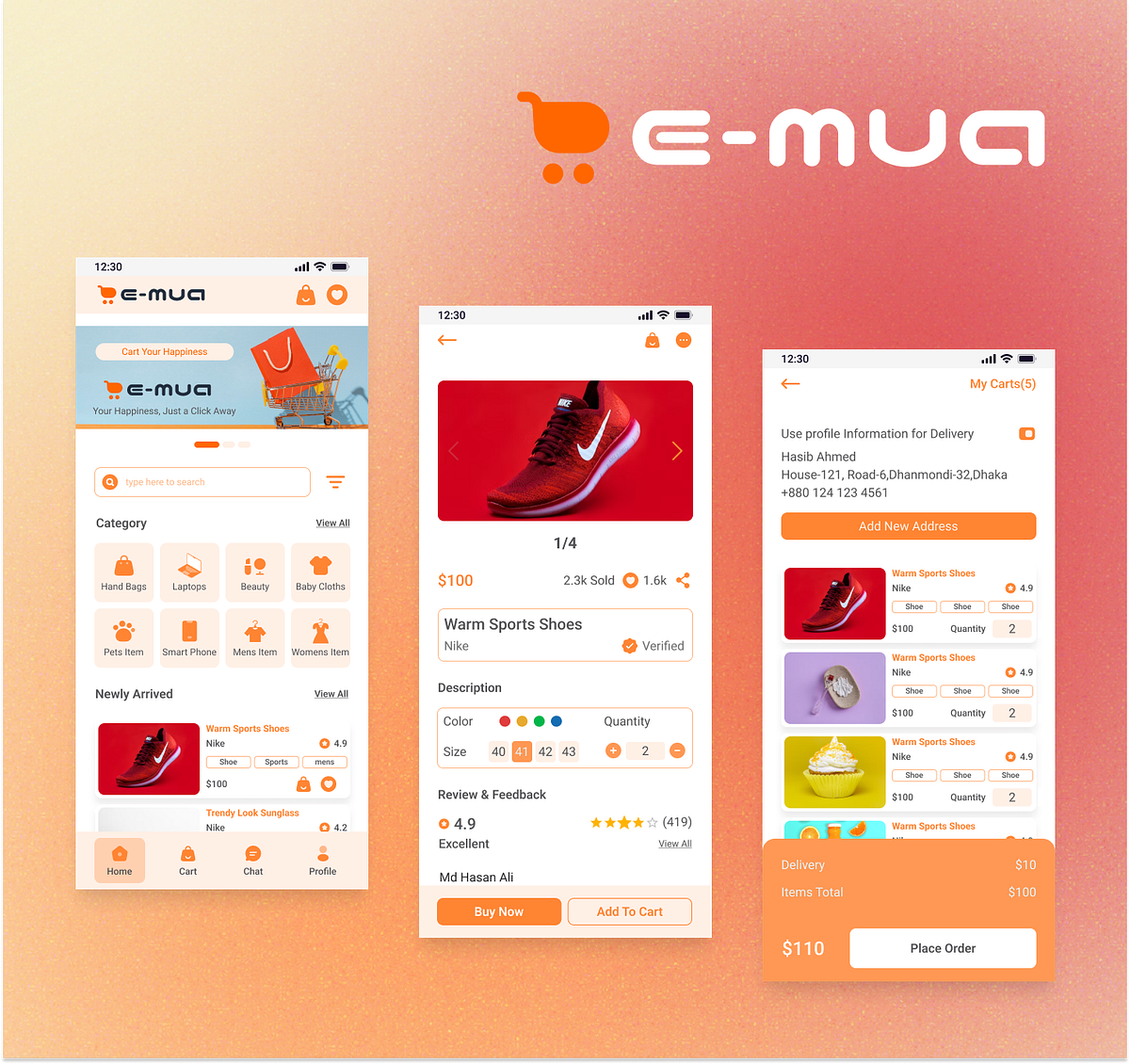 E-Commerce Mobile App UI UX by Jahid Hasan on Dribbble