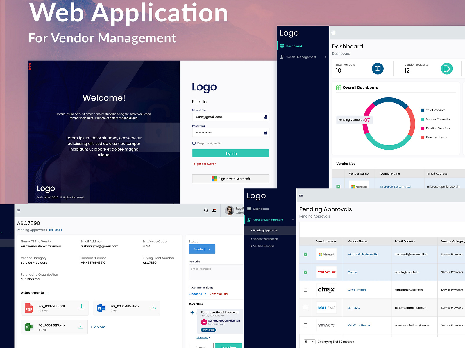 Vendor Management by Ashwin Mani on Dribbble