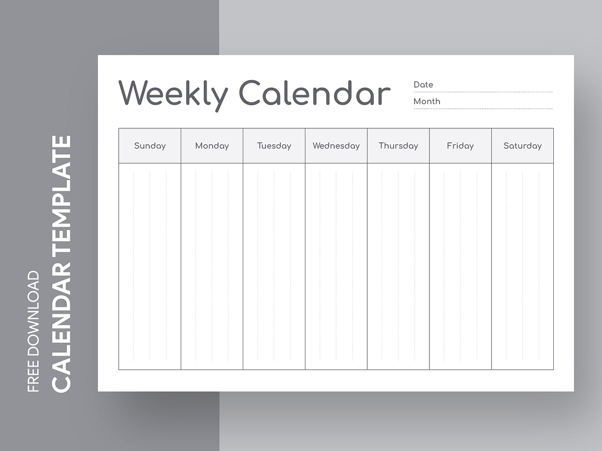 Weekly Calendar designs, themes, templates and downloadable graphic ...