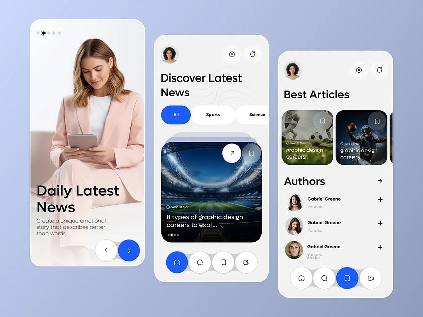 Browse thousands of News Article Mobile App images for design ...