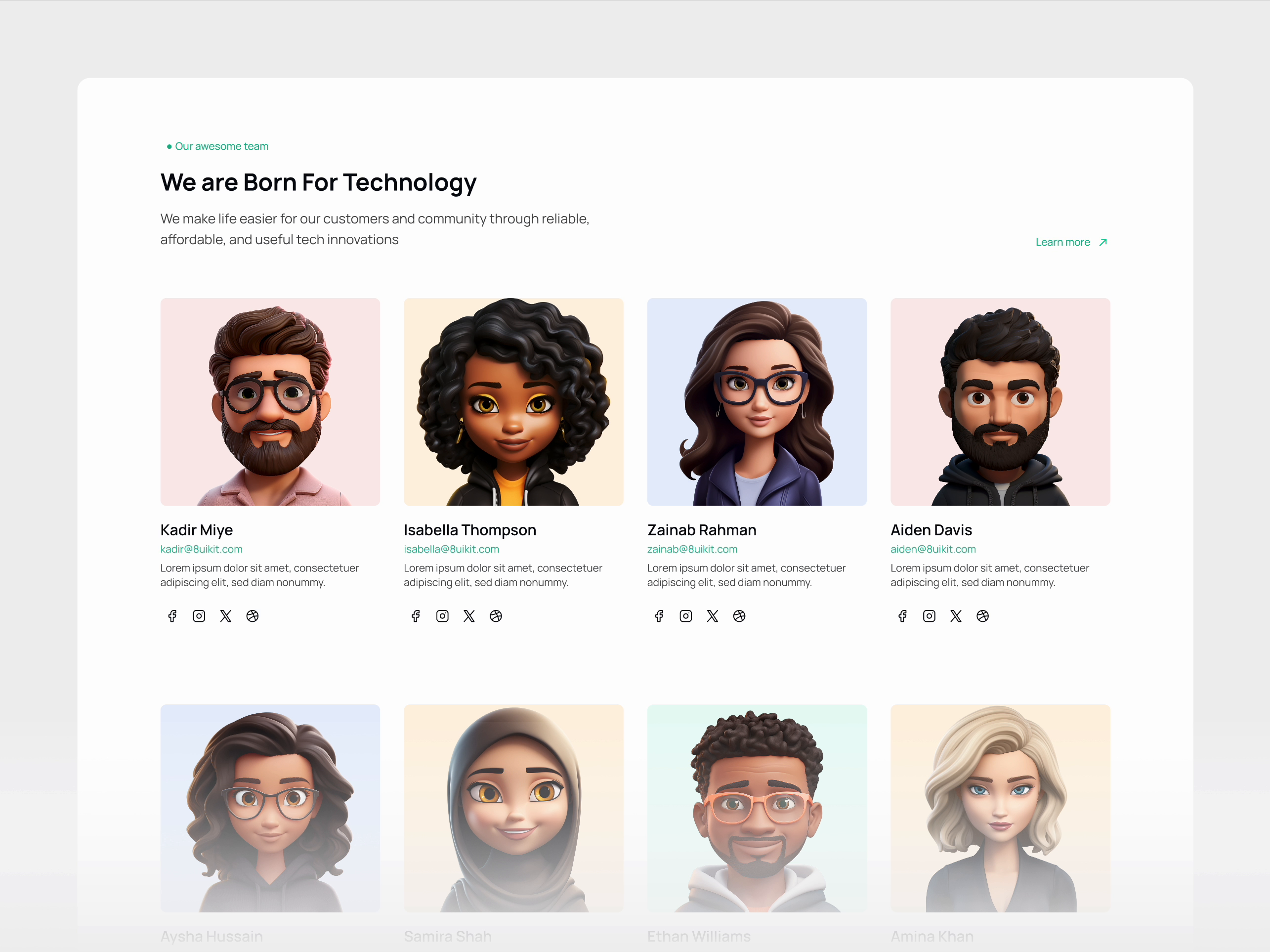 Team Section designs, themes, templates and downloadable graphic ...