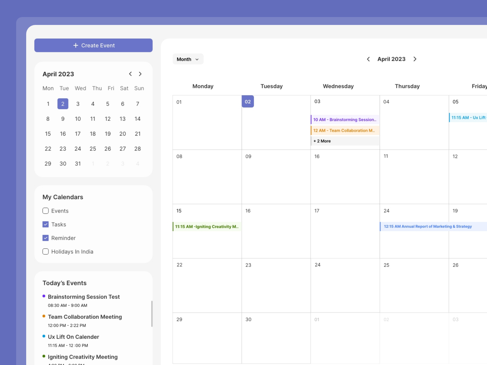 Month View Calendar designs, themes, templates and downloadable graphic ...