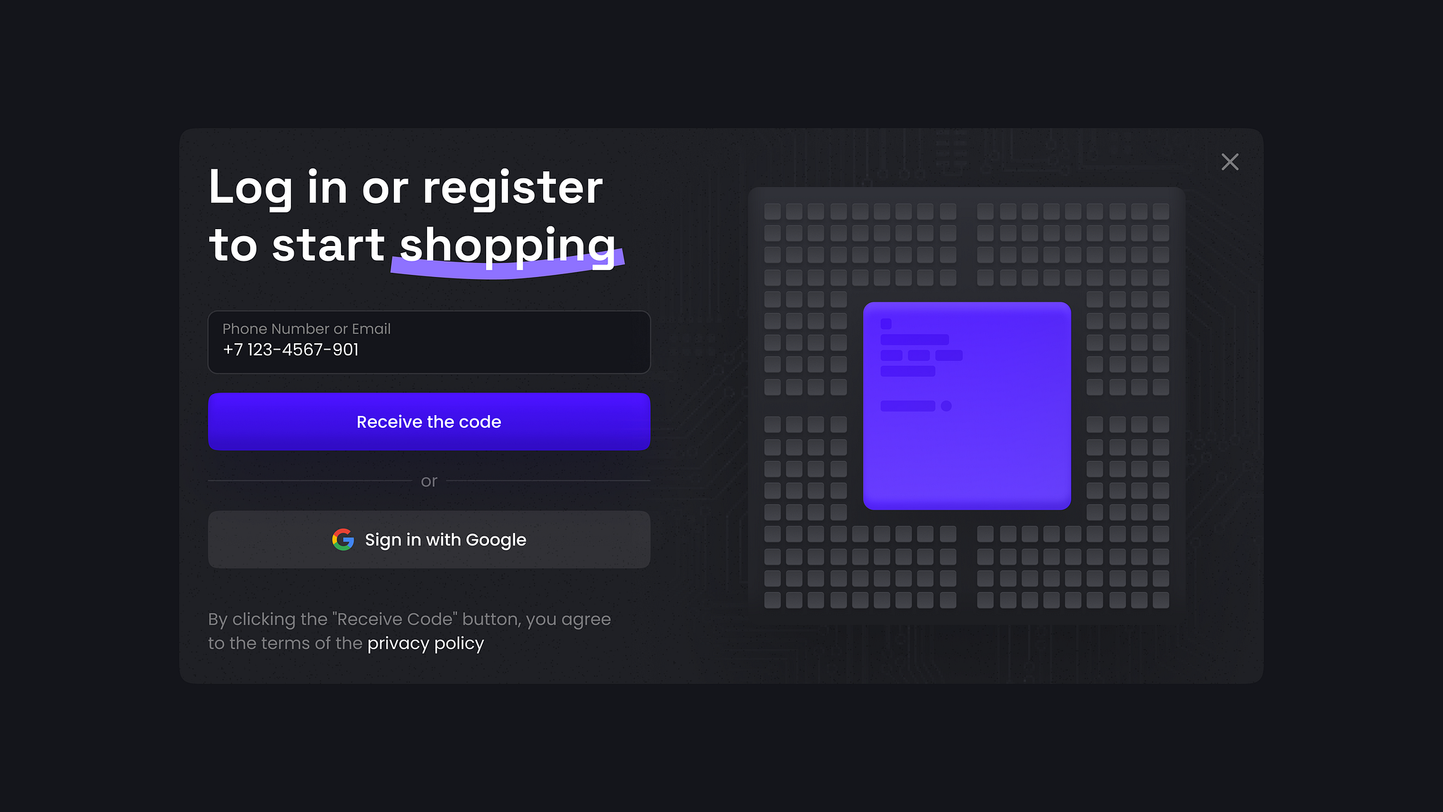 Sign In Pop-Up by Alexey Kuprikov on Dribbble