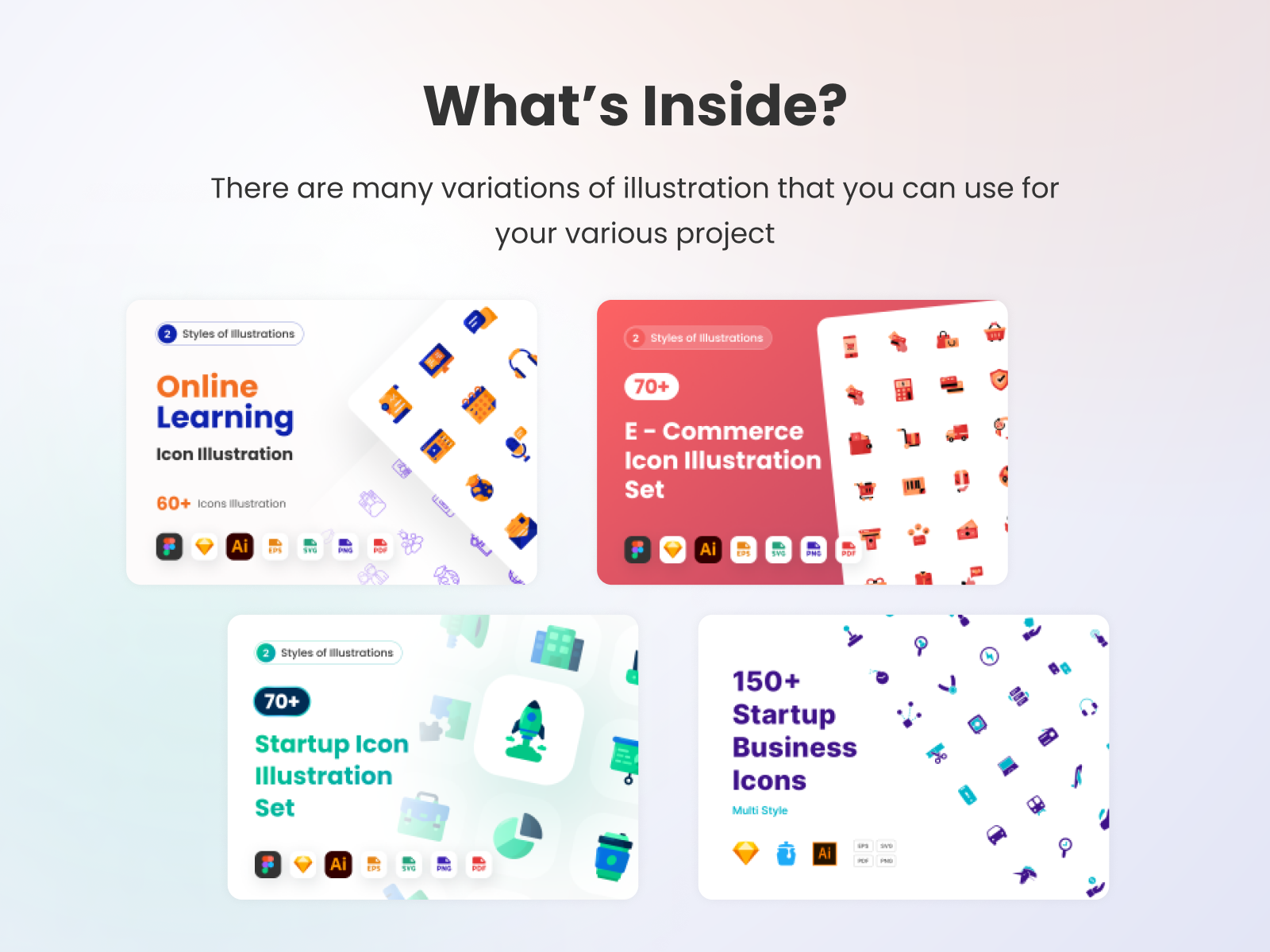 Bundling 4in1 - Icon Illustration Pack (Animation Preview) by Agensip ...