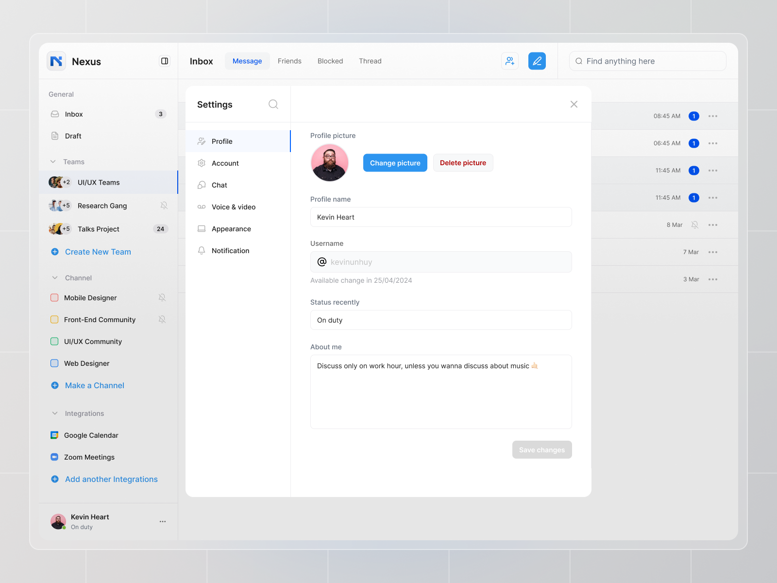 Settings - Profile Page by Product SAAS for UI8 on Dribbble