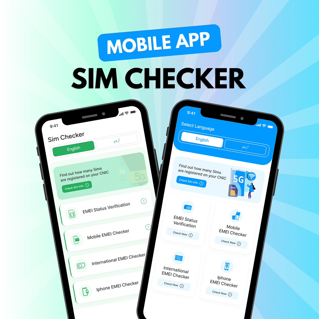 Sim Checker App by Muhammad Taha on Dribbble