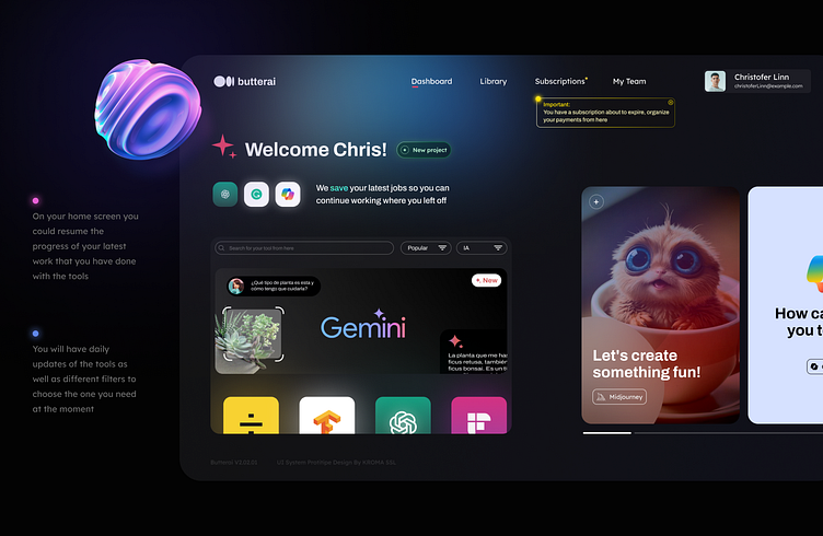 AI Tools Dashboard by KROMA on Dribbble