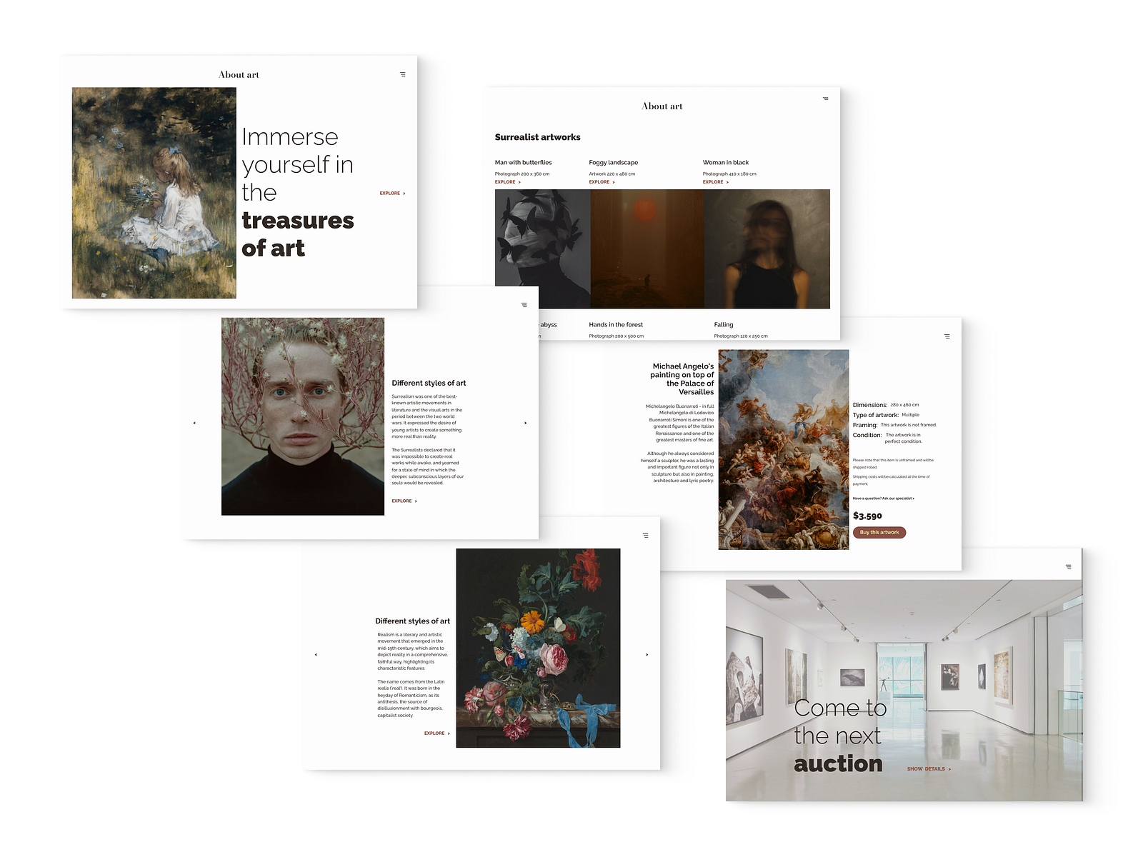 About Art Website UI Design by Szabó Zsuzsanna on Dribbble