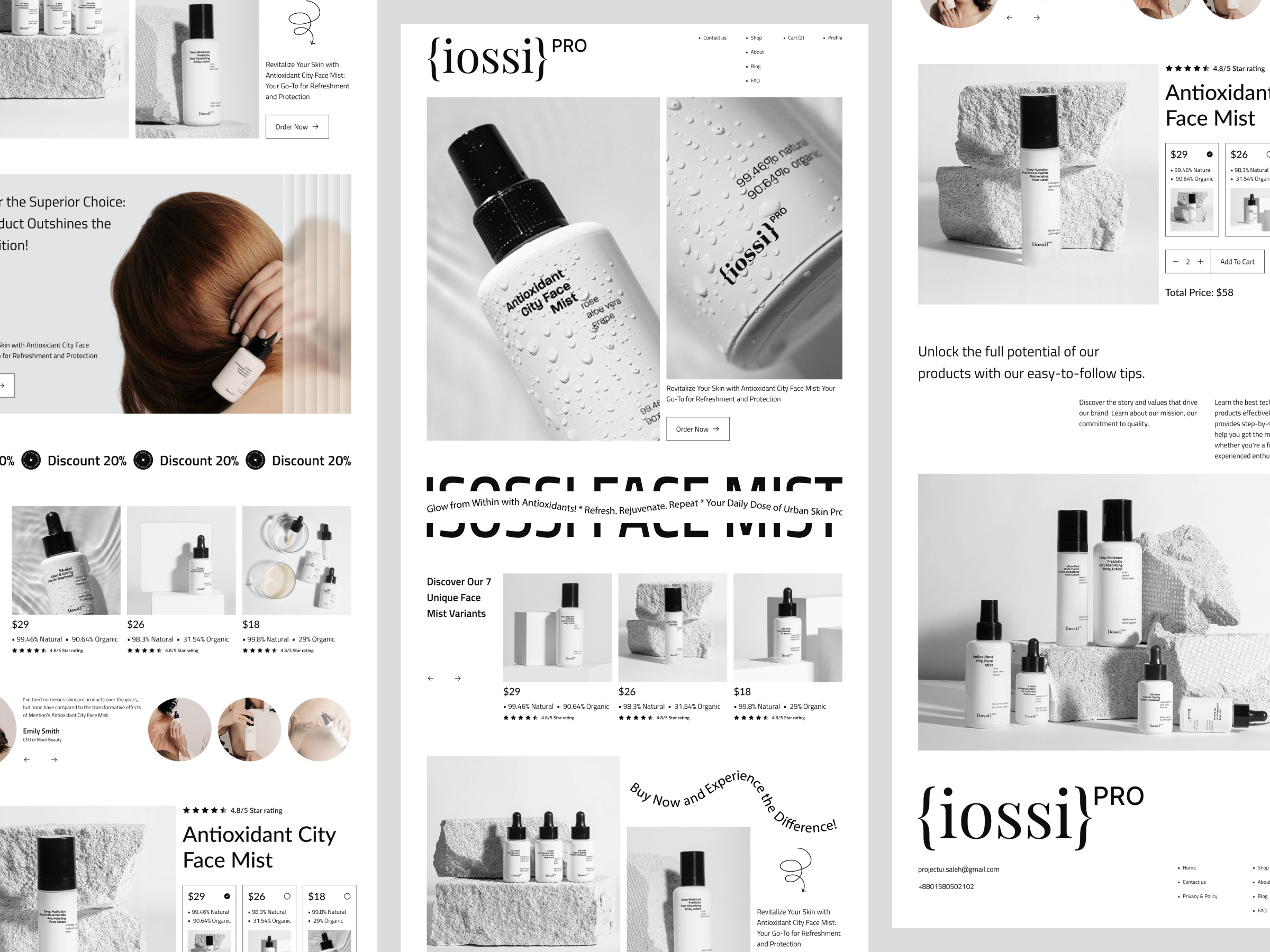Skin Care Product Web Design by Saleh Ahmed on Dribbble