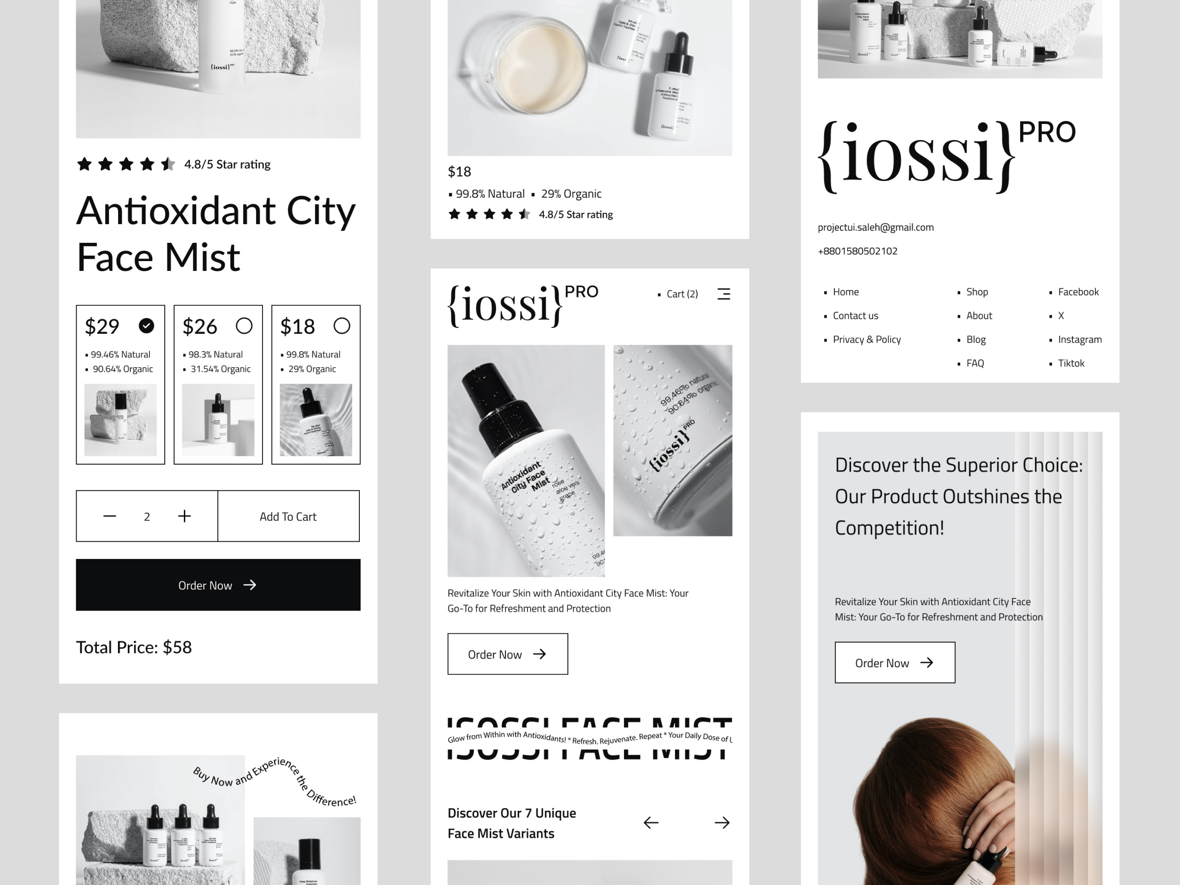 Skin Care Product Web Design by Saleh Ahmed on Dribbble