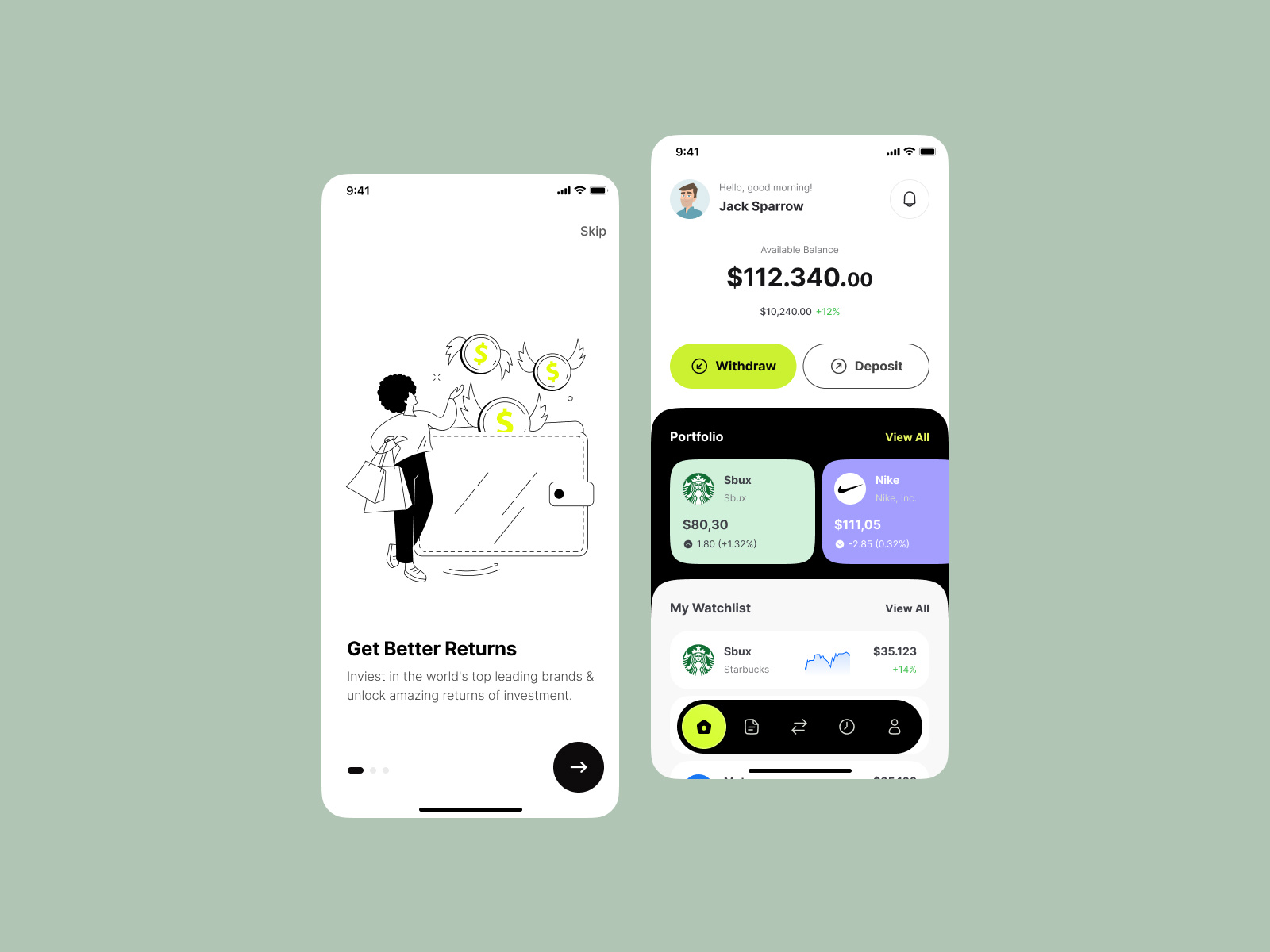 Crypto Currency Wallet UI UX Mobile Design by Roohi Koohi on Dribbble