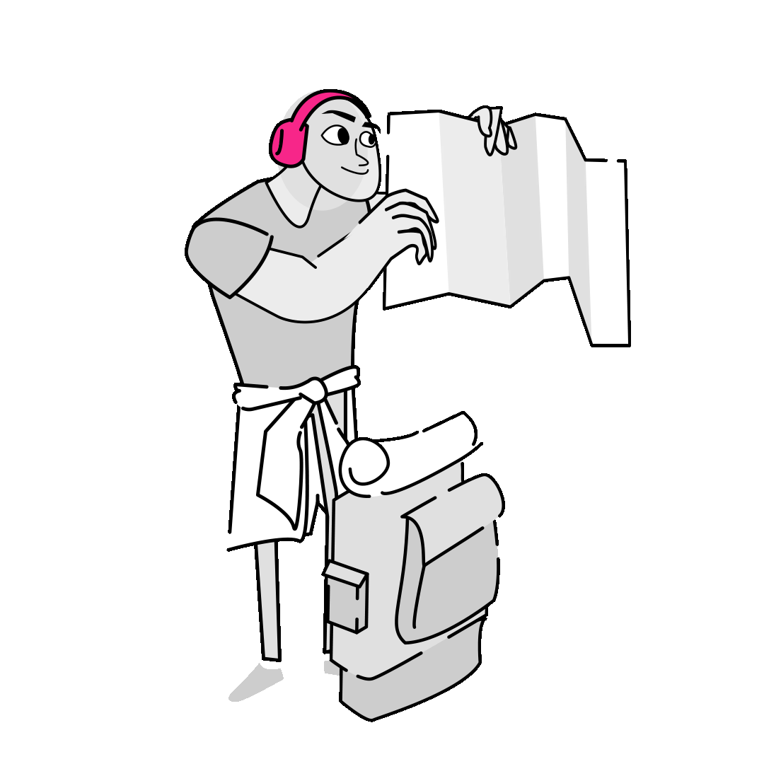 One of the code-friendly animated characters for a homepage by on Dribbble