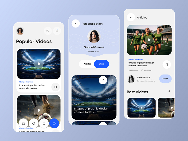 News App Ui Designs Themes Templates And Downloadable Graphic