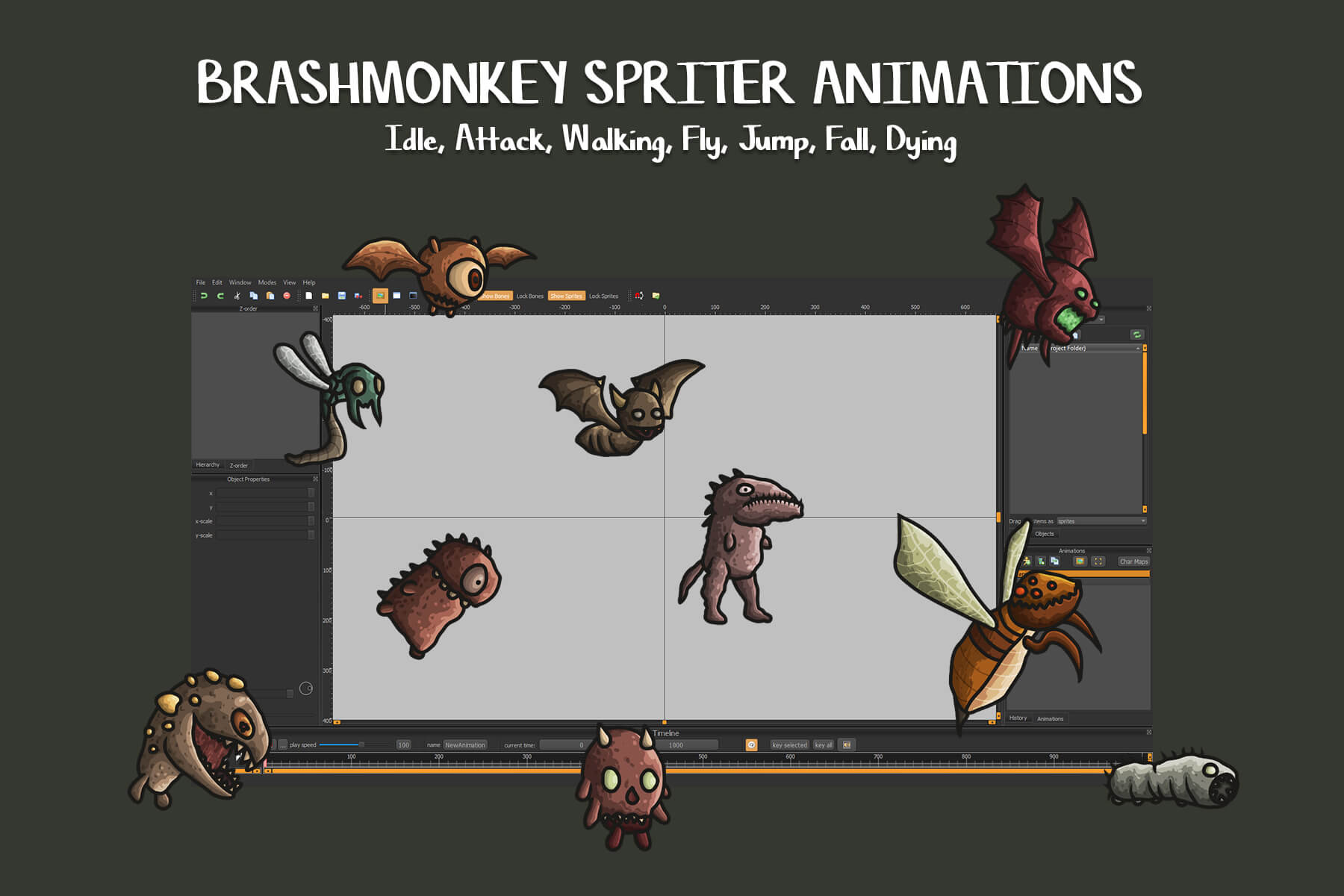 Free Monster Enemy Sprites for Tower Defense by 2D Game Assets on Dribbble