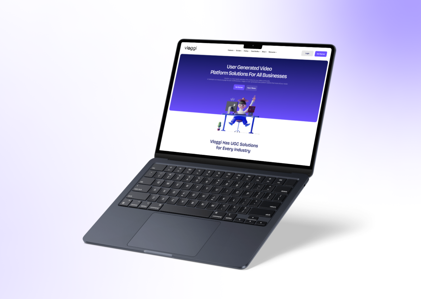 Vloggi - B2B Landing Page Design by Okaro on Dribbble