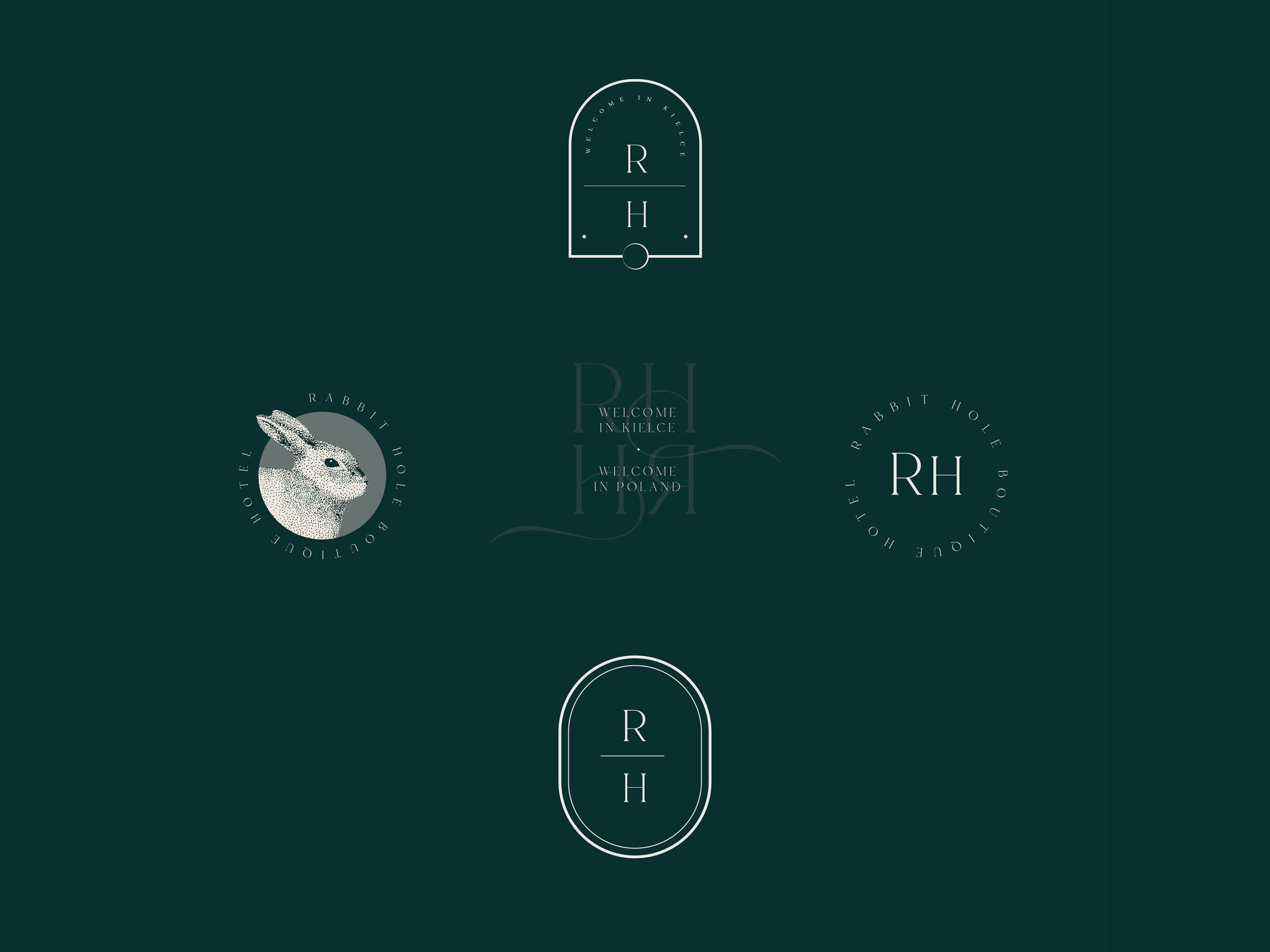 Rabbit Hole Rooms - logo. by Teresa Chylińska-Kur on Dribbble
