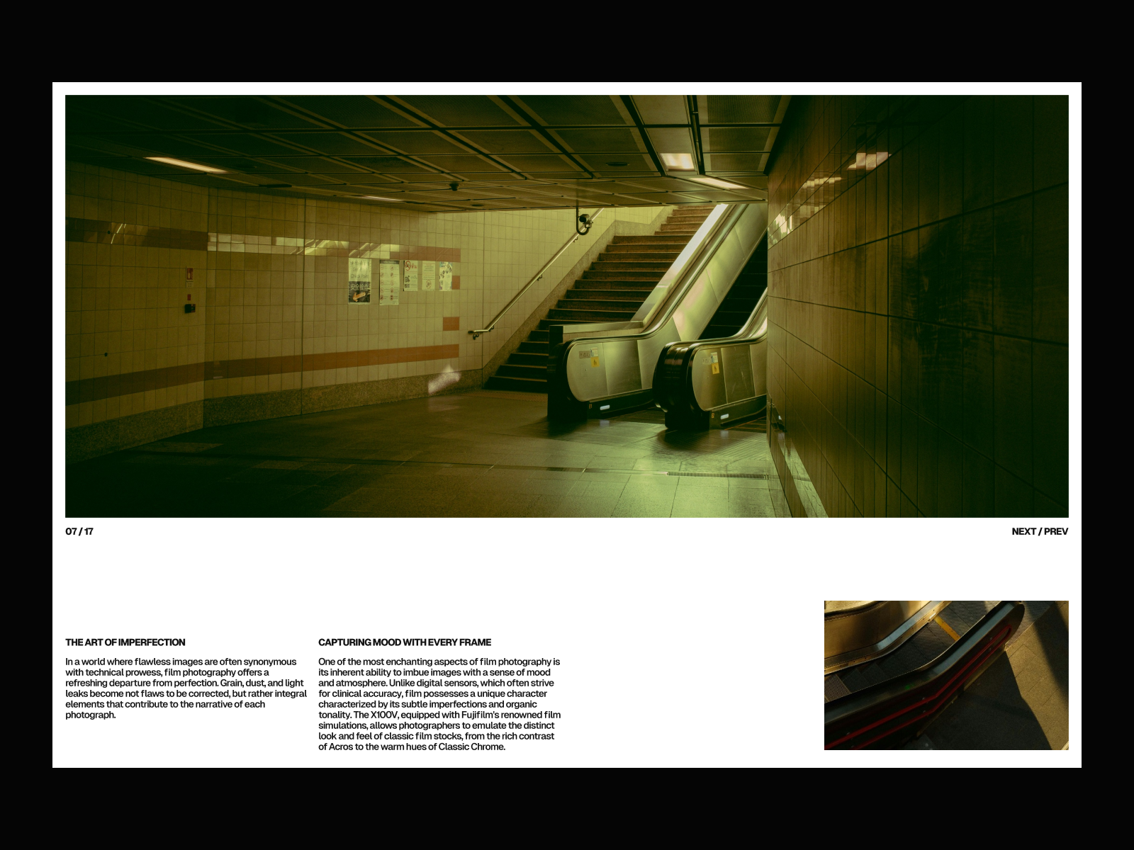 Film Photography Portfolio Layout by Viktoriia Chyrak on Dribbble