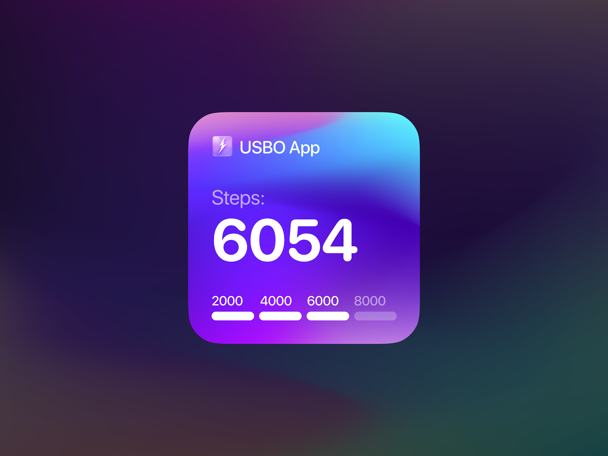 Steps widget by Taras Boiko on Dribbble