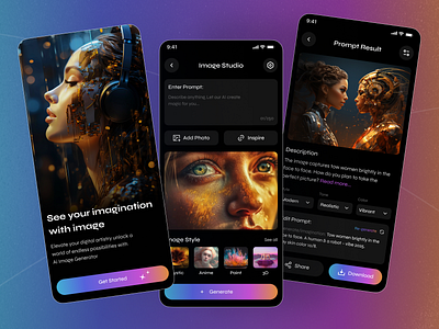 AI Image Generator App by ARC Digital Agency on Dribbble