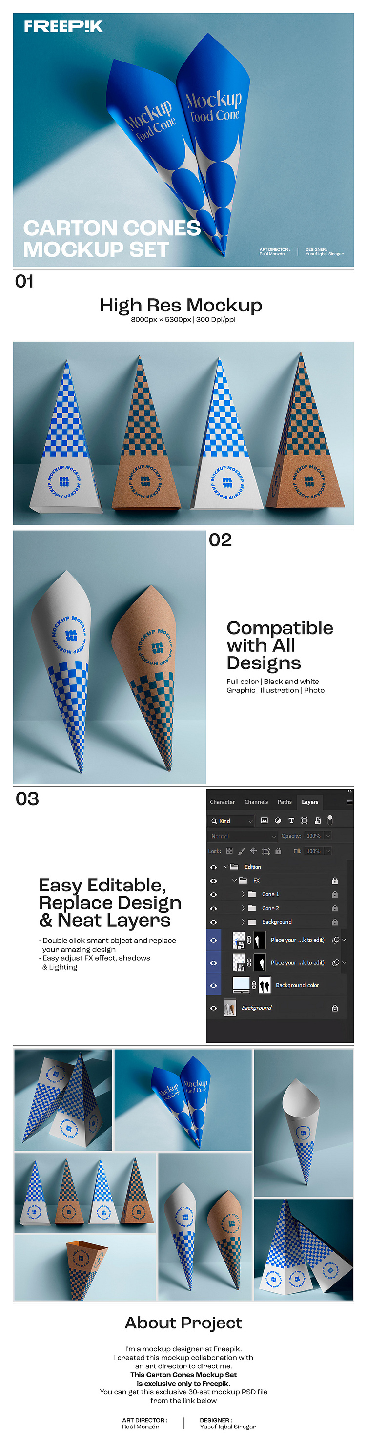 Premium Carton Cones Mockup set by Yusuf Iqbal Siregar on Dribbble