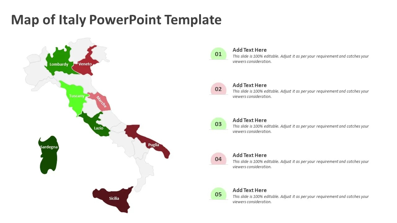 Map of Italy PowerPoint Template by Kridha Graphics on Dribbble