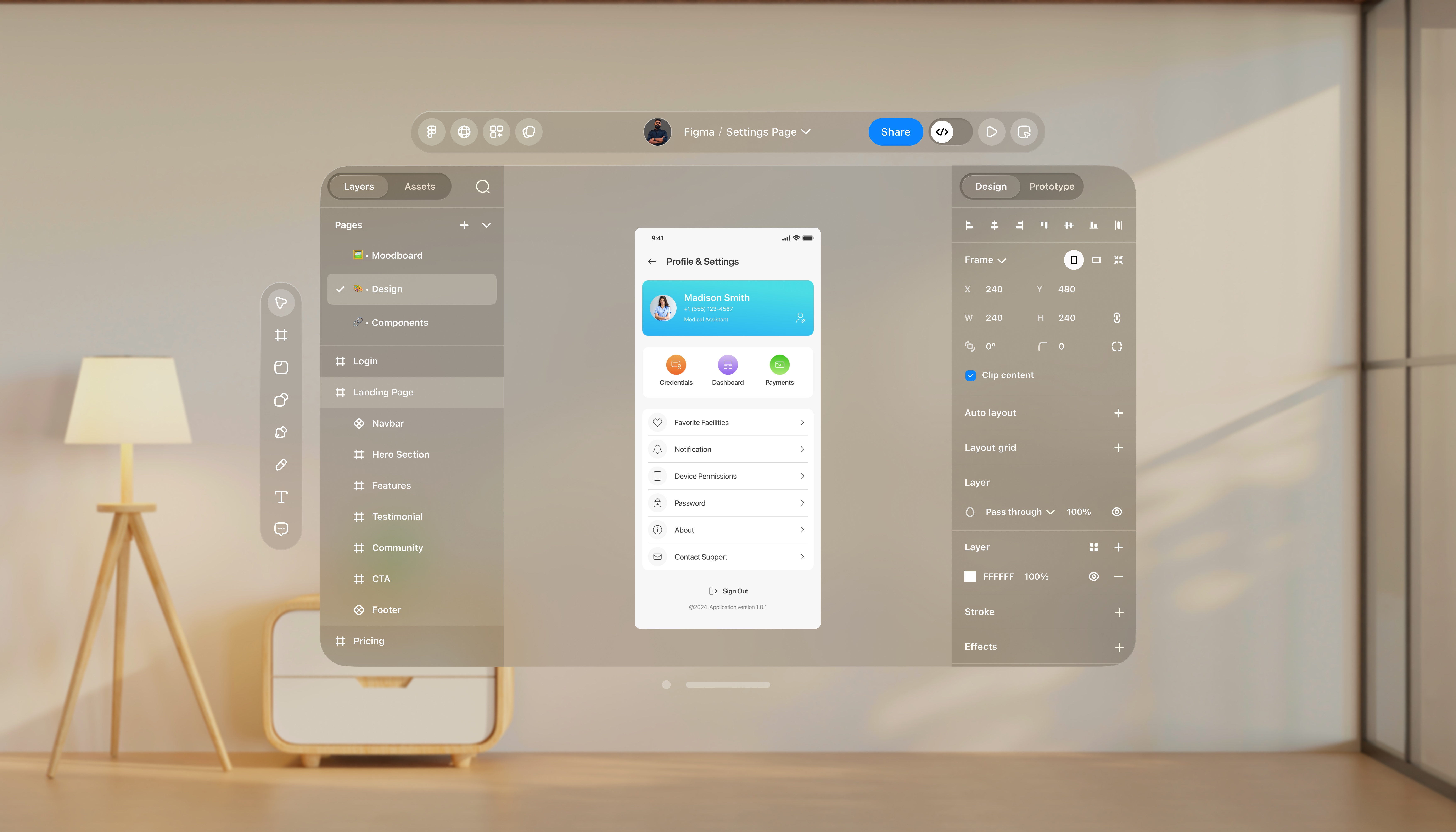 Figma Spatial UI: Apple Vision Pro Concept Design by Henrichhr on Dribbble