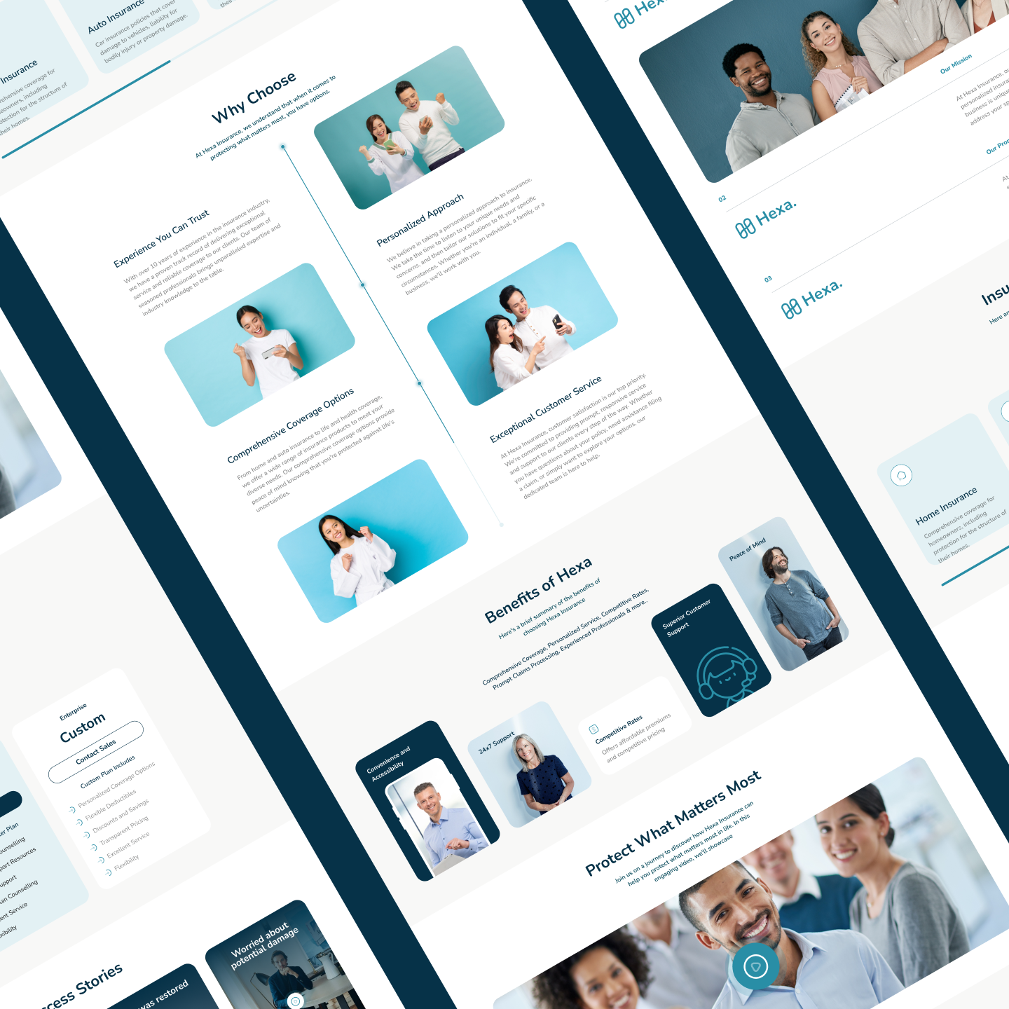 Hexa-Insurance Concept Web Design by W3NUTS on Dribbble