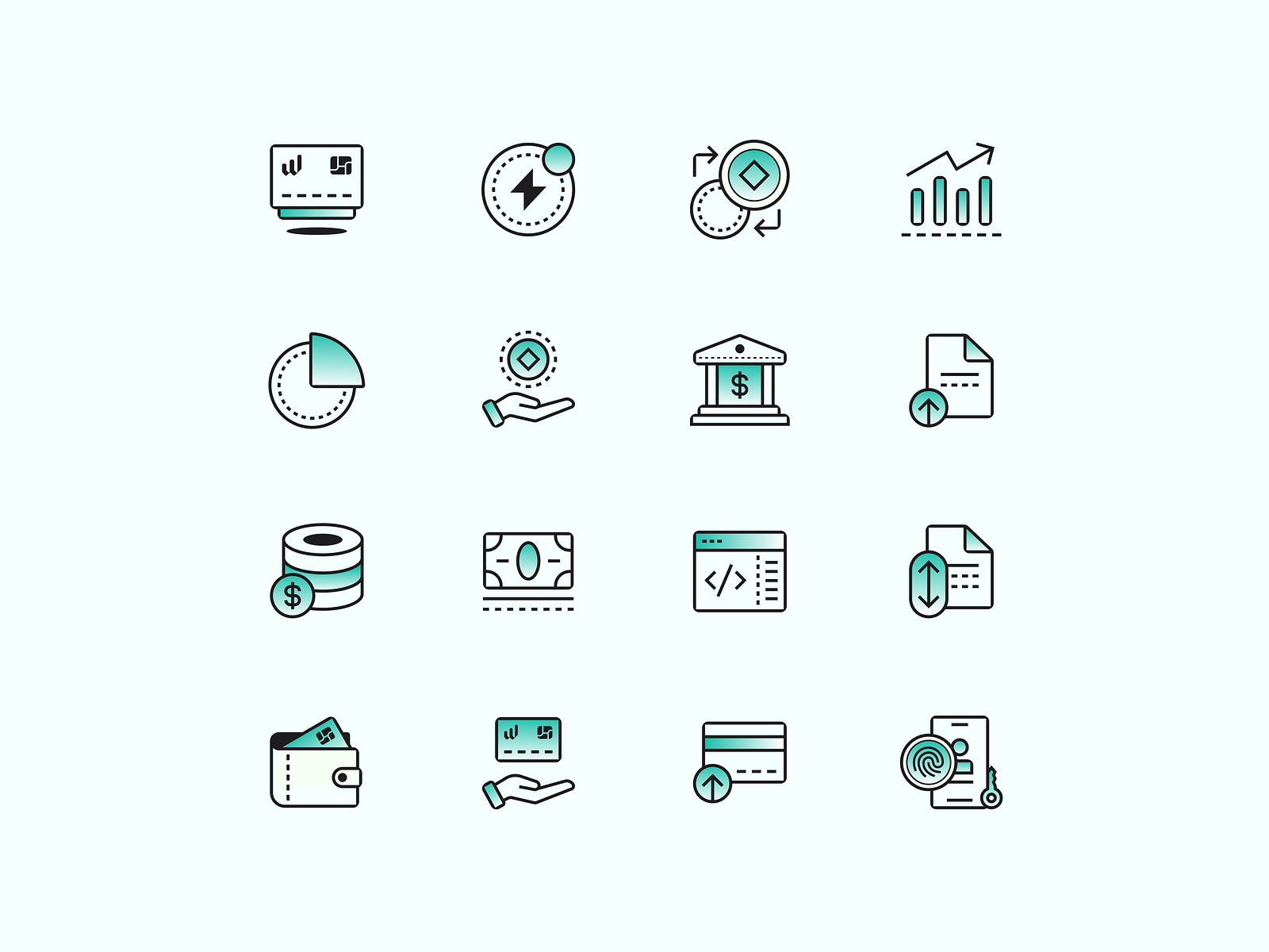 Banking Icon Set by Dmitri Litvinov on Dribbble
