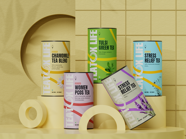 3D render, Label design and product Design for Teatox by aBox Agency on ...