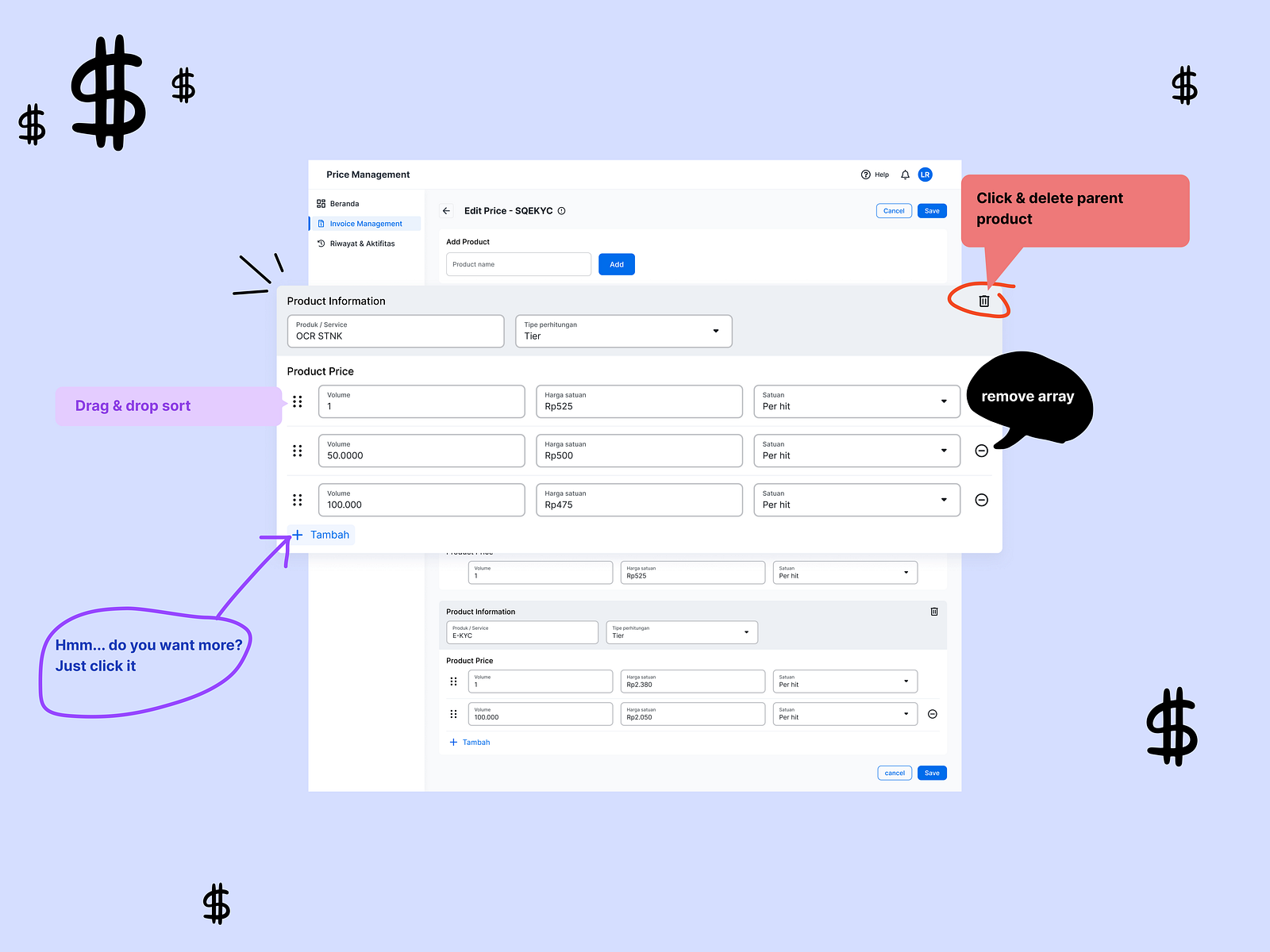 Price Management Dashboard by Muhammad Satria on Dribbble