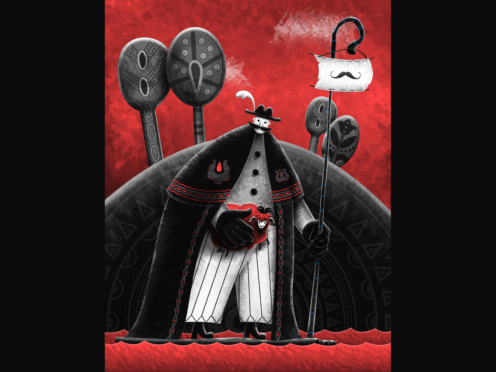 Travelling shepherd - character design by Roland Rónai on Dribbble