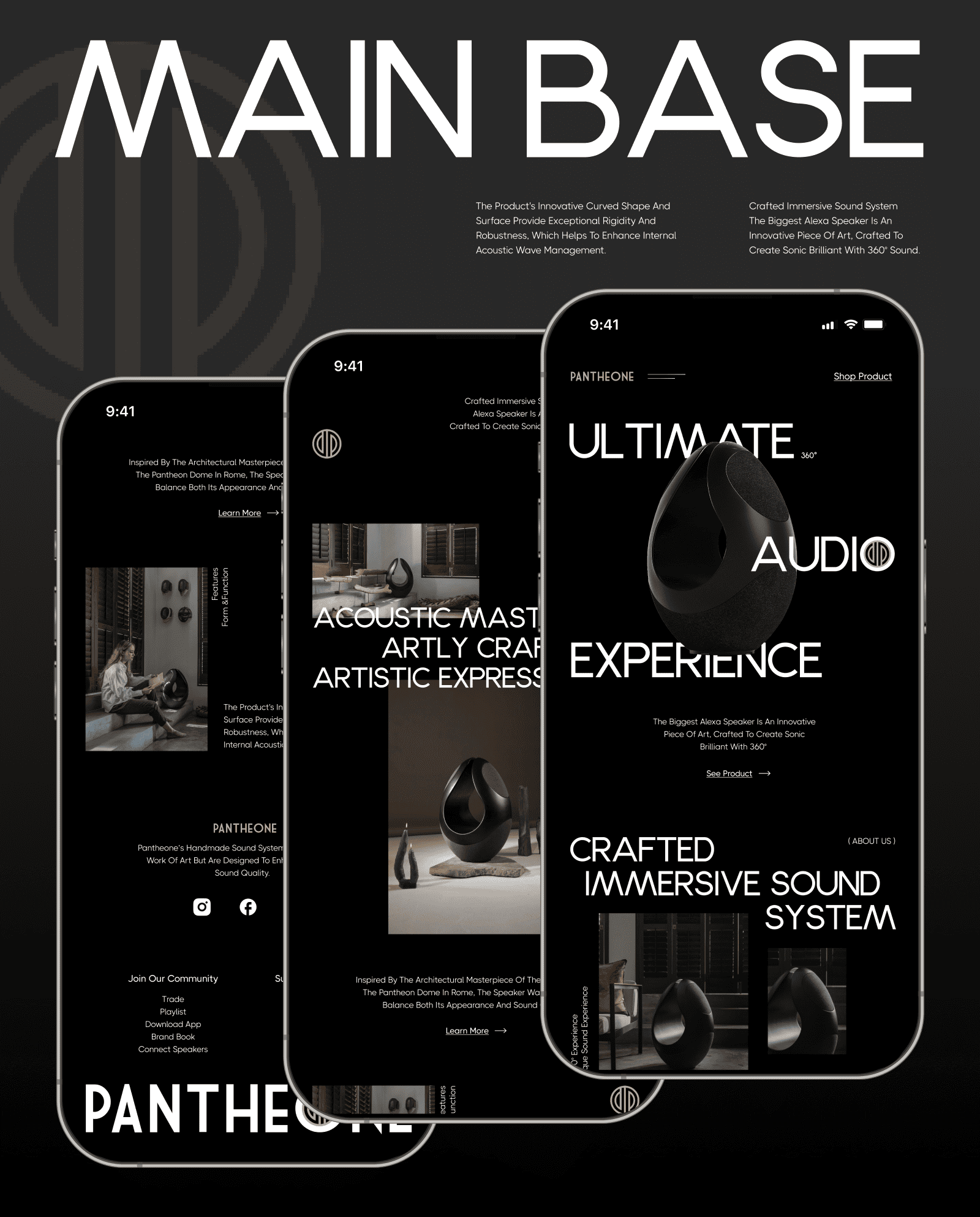 Pantheone - High-End Speaker Sound System Website Design by LAIN UI/UX ...