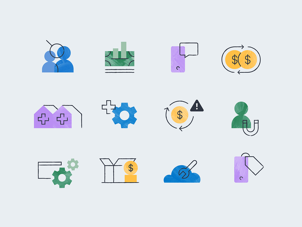 Small Business Icons by Dragan Sukurma for Siege Media on Dribbble