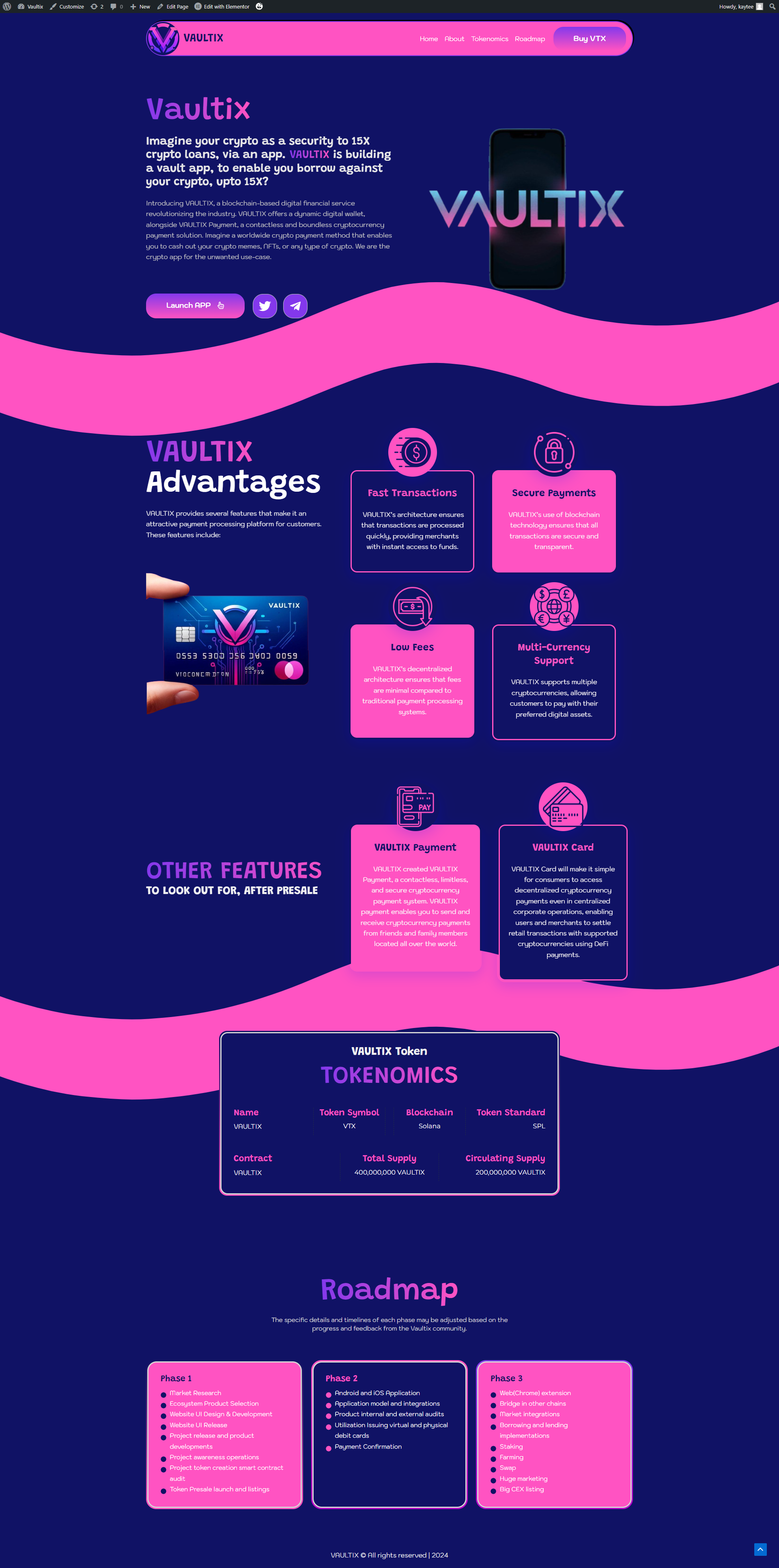 VAULTIX Meme Token Landing Page by Adebayo Toheeb on Dribbble