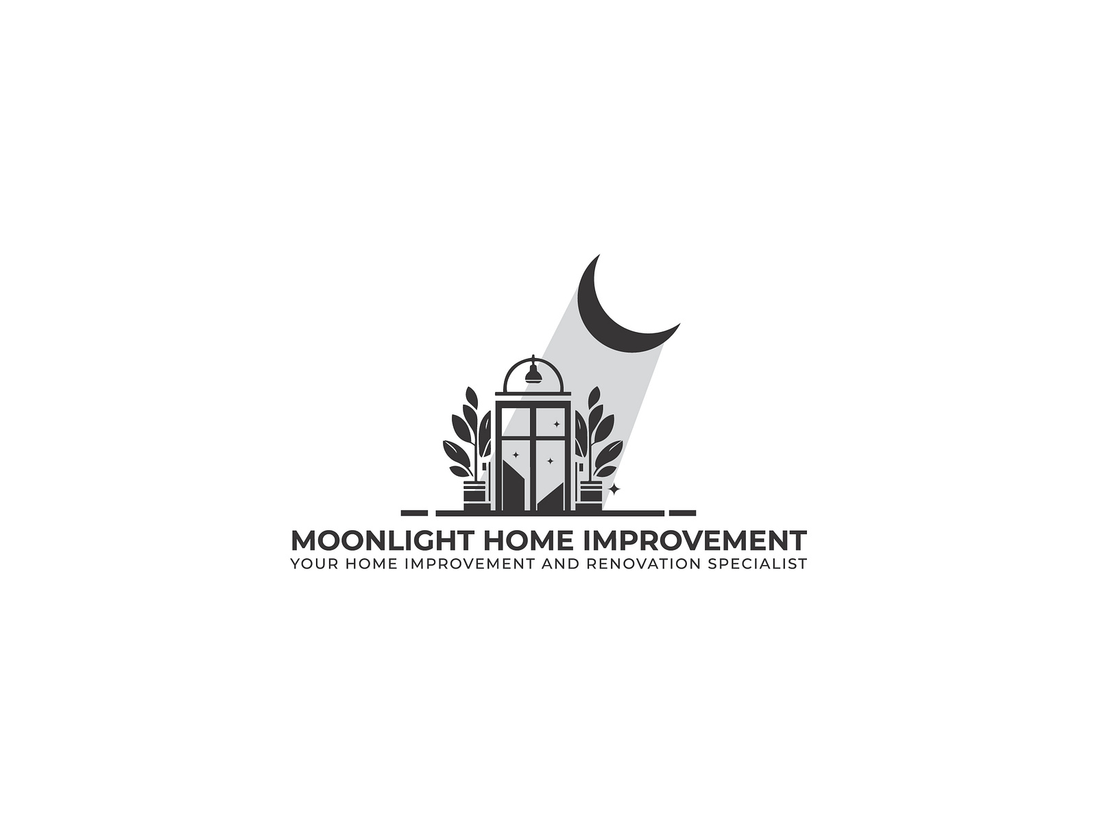 Moon Home Improvment Logo Design by Sumair ali on Dribbble