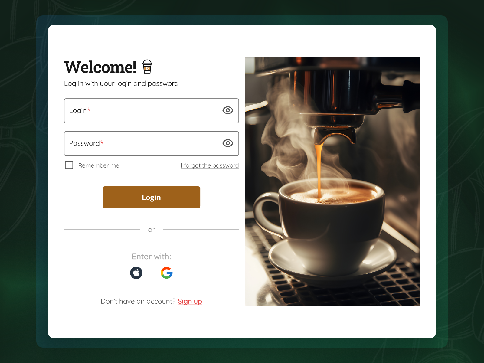Welcome Page UI Coffee Kit by Enzo Miyauti for Miyauti Design on Dribbble