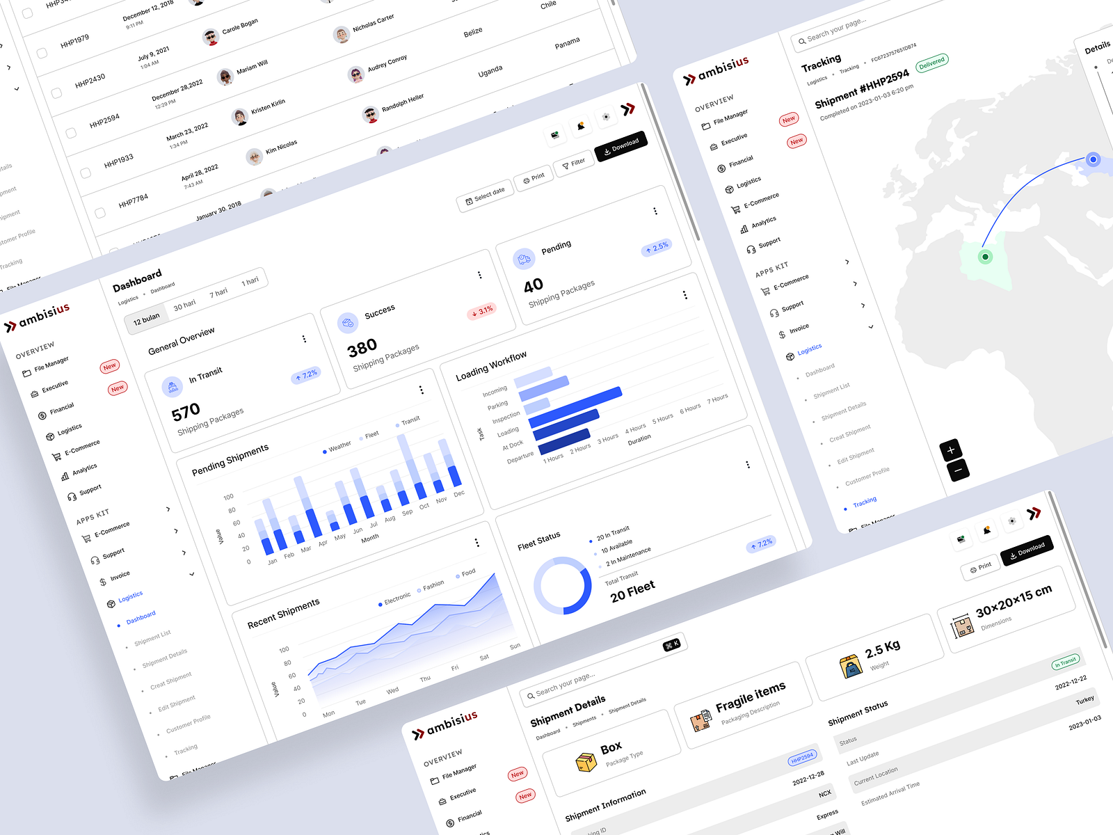 Shipment Tracking Web App by Riga Feraldi Al Hakim on Dribbble