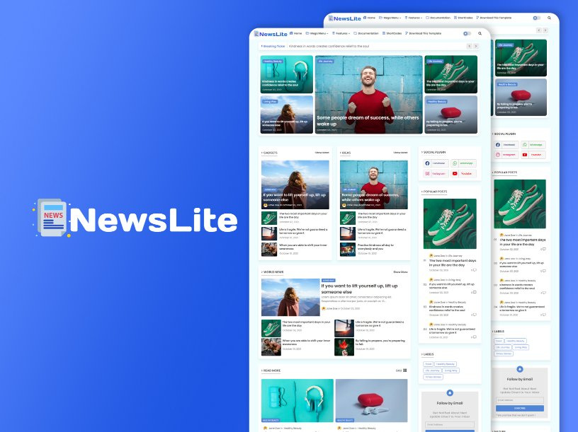NewsLite - Magazine & News Blogger Template by Templates Iki on Dribbble