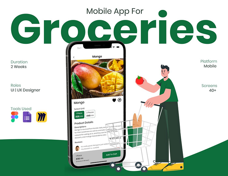 UI/UX Design for Grocery App by Vibha Bhardwaj on Dribbble