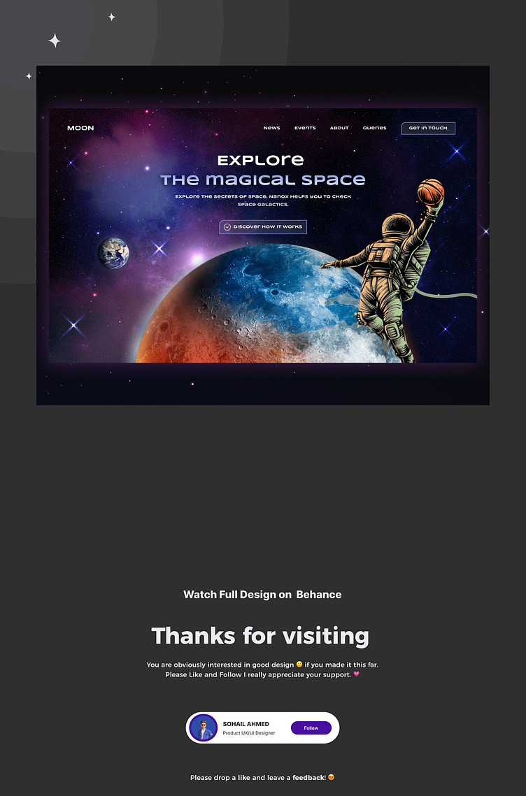 Space Website Design by Sohail Ahmed on Dribbble