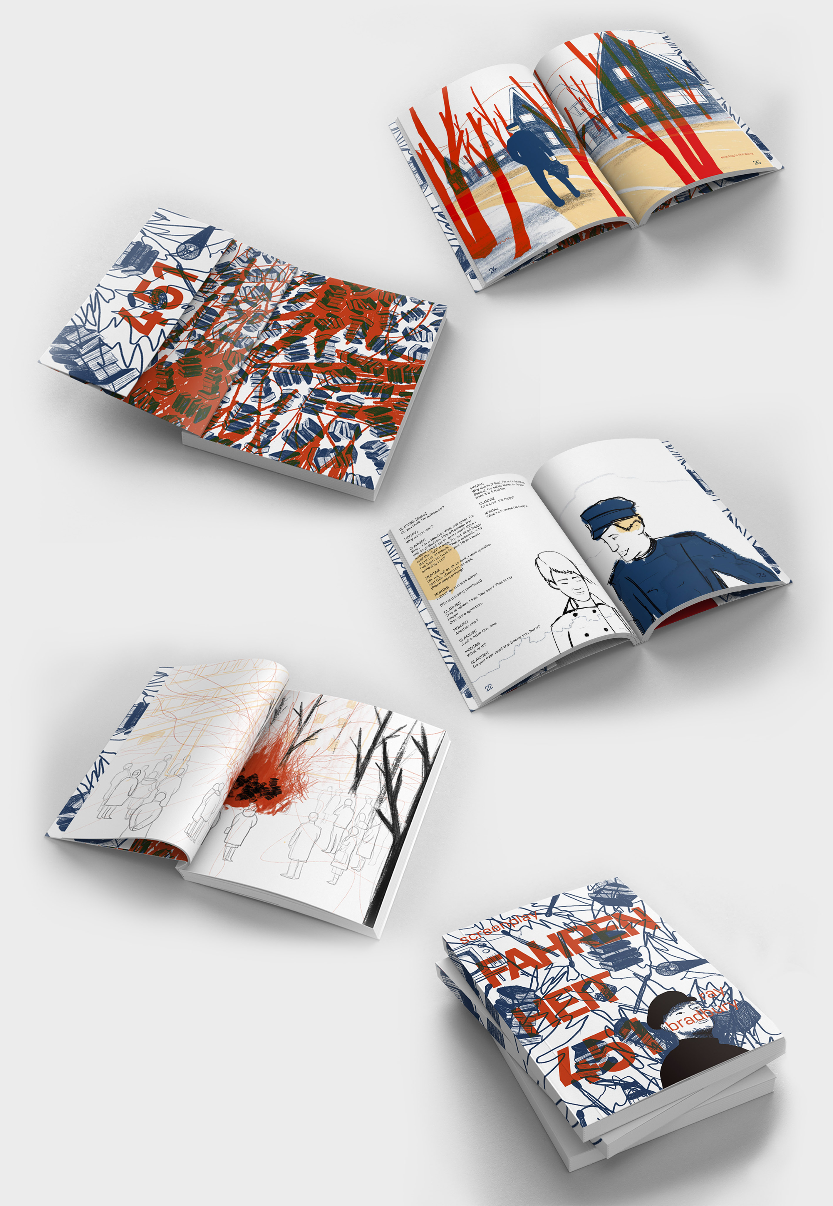 FAHRENHEIT 451 by Anna Vostruhová on Dribbble