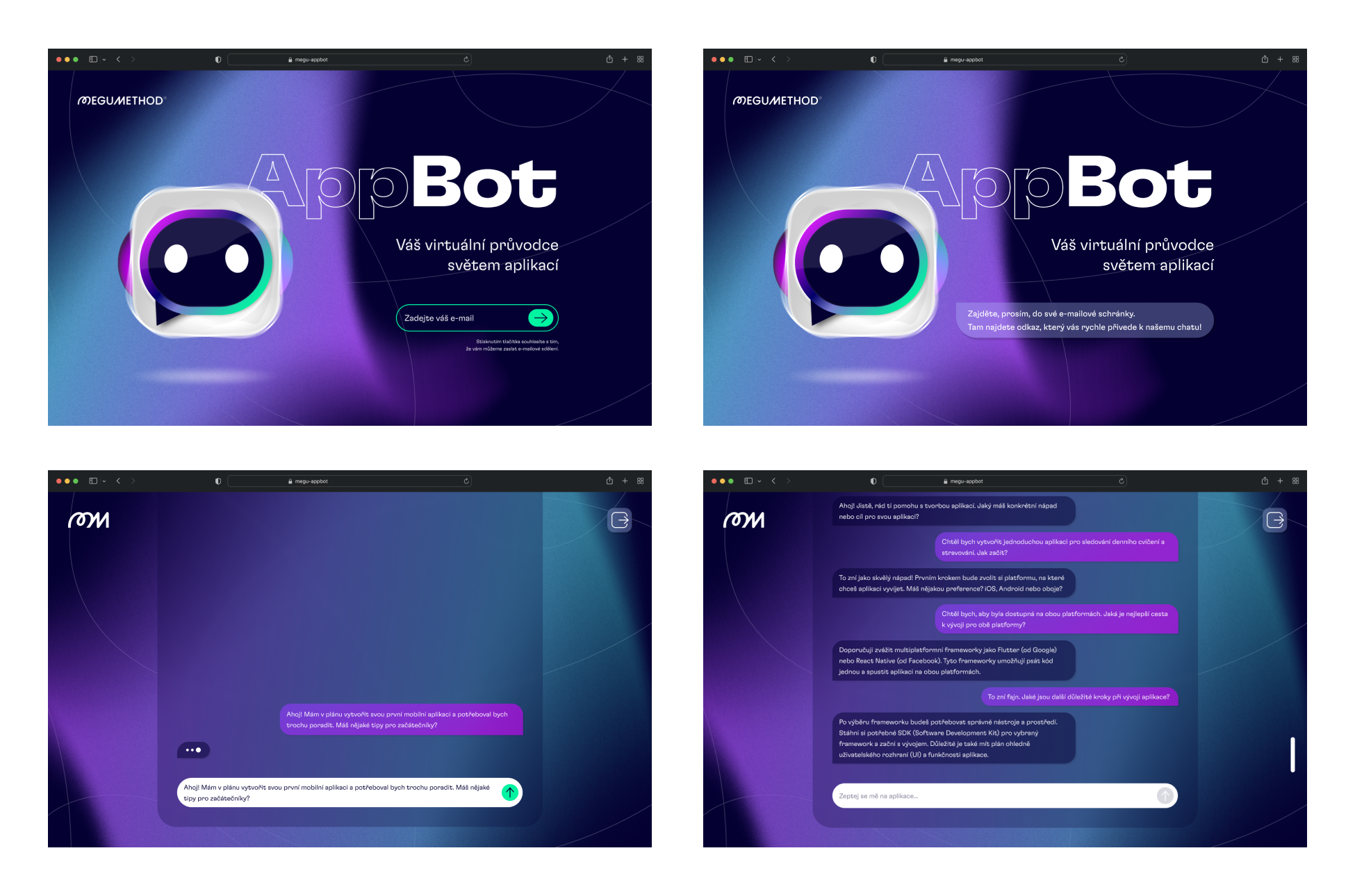 MEGU APPBOT by Anna Vostruhová on Dribbble