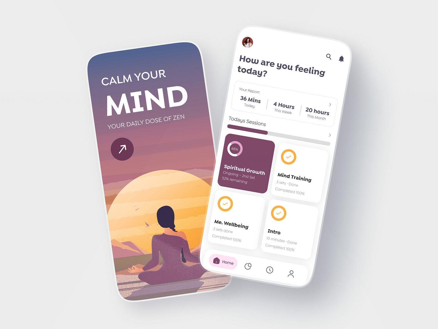 Meditation Mobile App by Asiq M. for Netro Systems on Dribbble