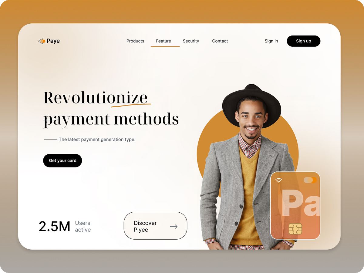 Payment method landing page design by Foyjur Rahman on Dribbble