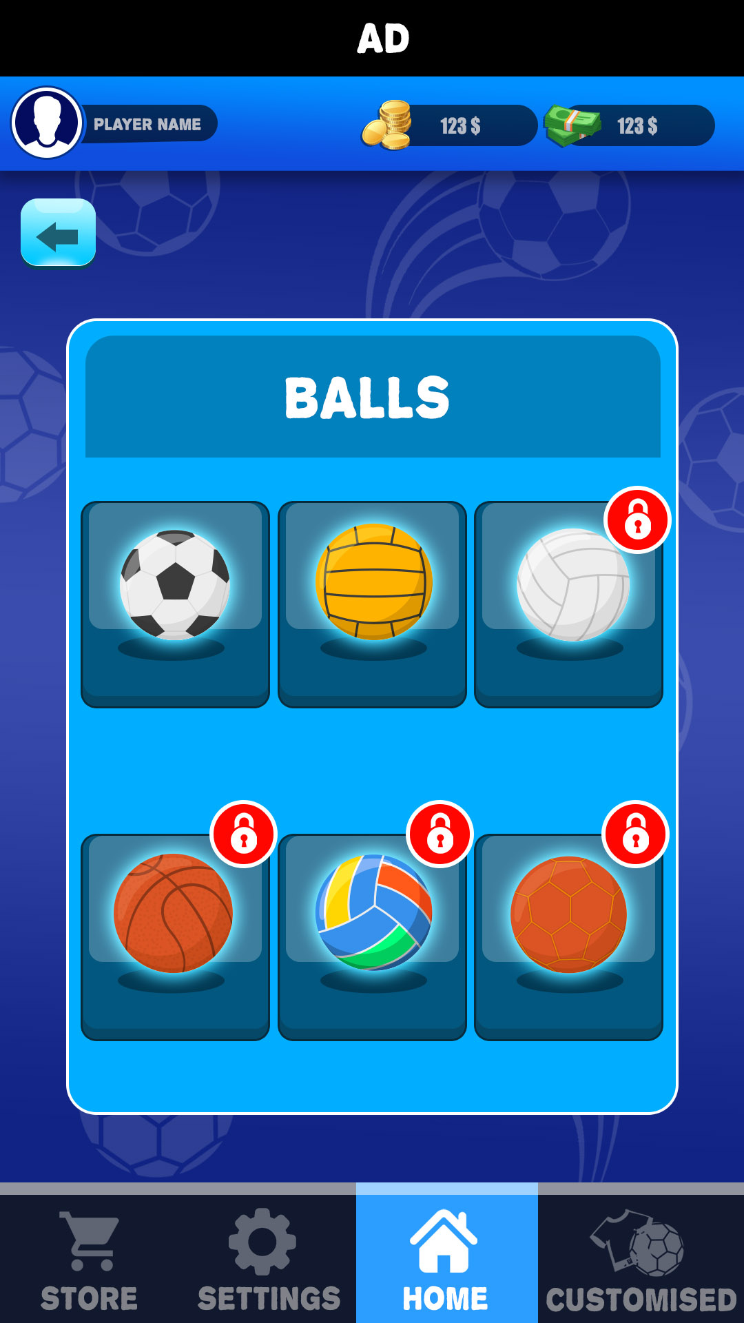 Foot Ball Game UI by zainab majid on Dribbble